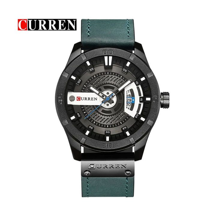 Curren 8301 - Blue Leather Analog Watch for Men | Daraz.com.bd