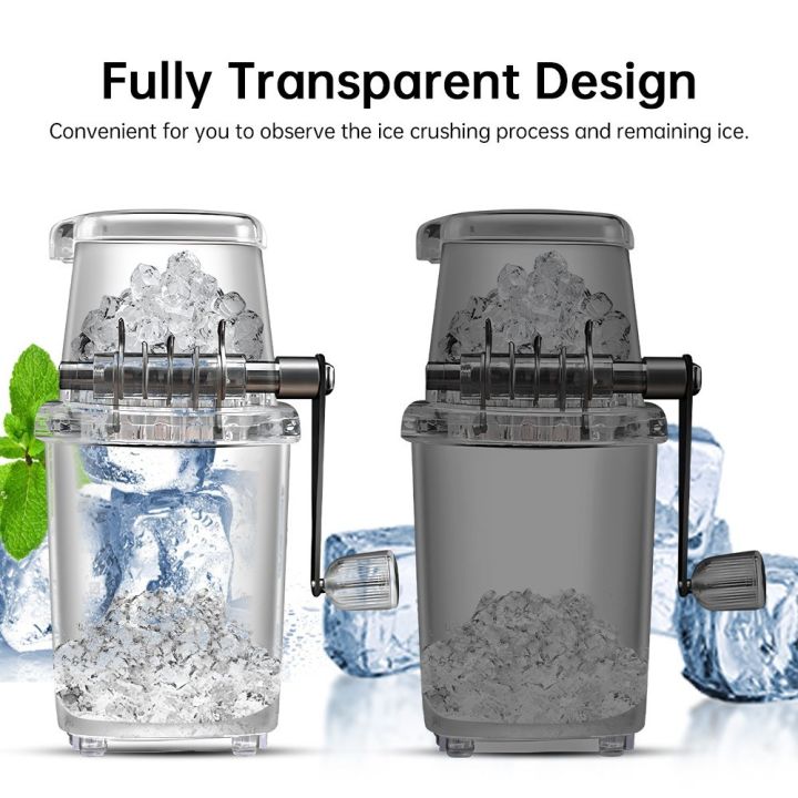 Hand Ice Crusher Machine for Home Use with Stainless Steel Blades and ...