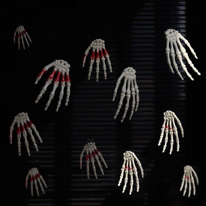Funny Realistic Halloween Skeleton Hands Scary Plastic Fake Skeleton ...