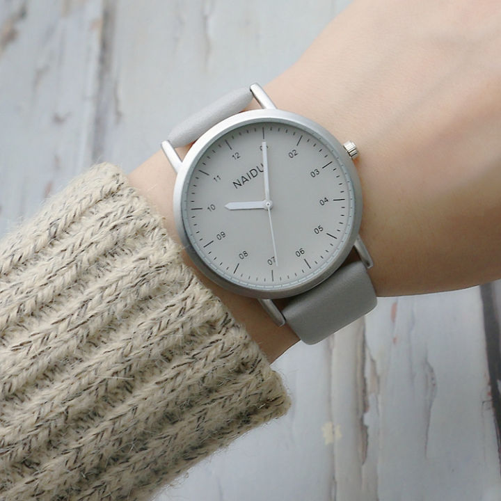 College style frosted shell boy and girl watch belt fashion student ...