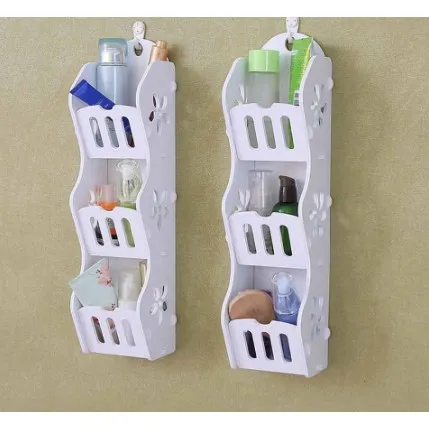 3 Leyer Bathroom, Kitchen Corner Rack Router stand Wall Mount Shelf ...