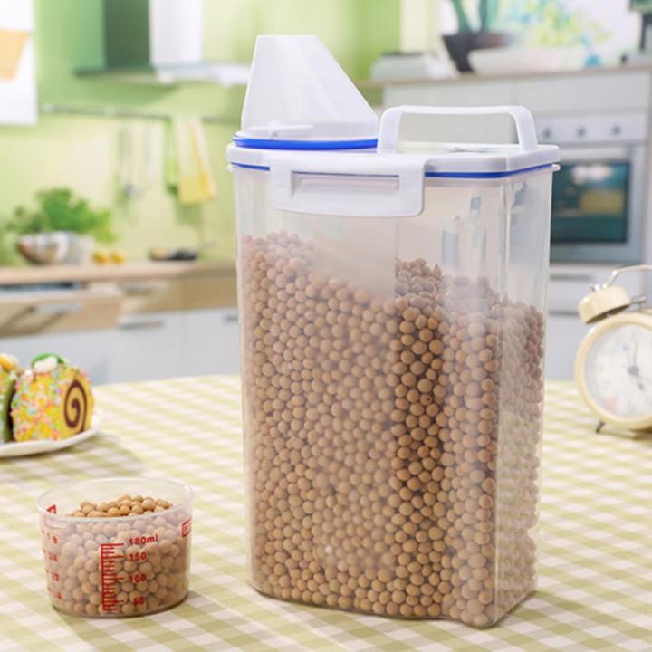 【happy one】Cereal Cupboard Storage Box Food Grain Rice Container With ...