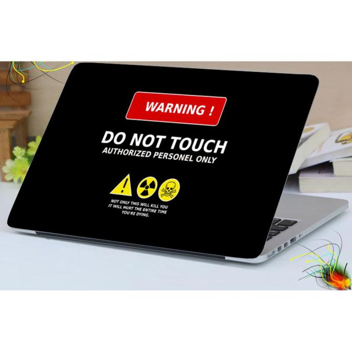 LPTP - 487 DO NOT TOUCH Laptop Sticker Laptop Skin Sticker & Laptop ...