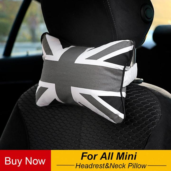 Neck Pillow Union Jack Checkered Care Occipital Headrest For All Mini ...