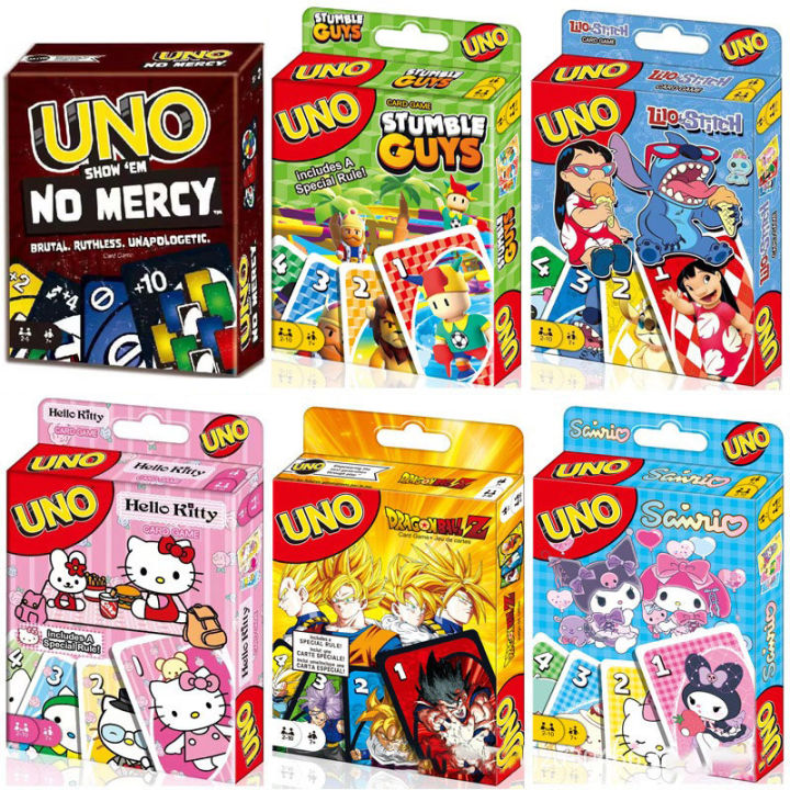 New Uno No mercy hello kitty stitch Game Board kuromi Cards Table ...