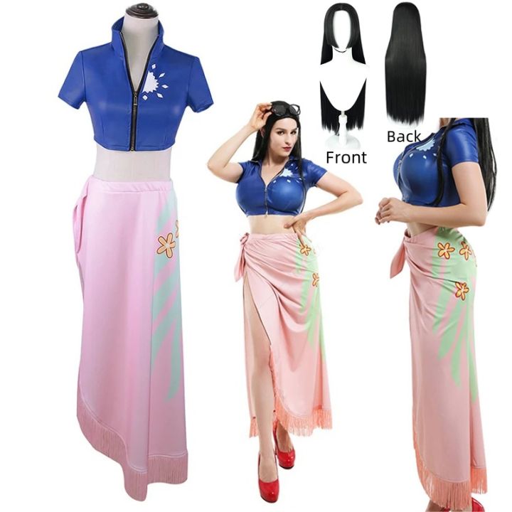 Nico Robin Cosplay Costume Top and Wrap Skirfor Women One Piece Anime ...