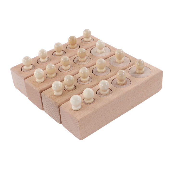 Cylinder Socket Toy Educational Beech Wood Wooden Cylinder Socket for ...