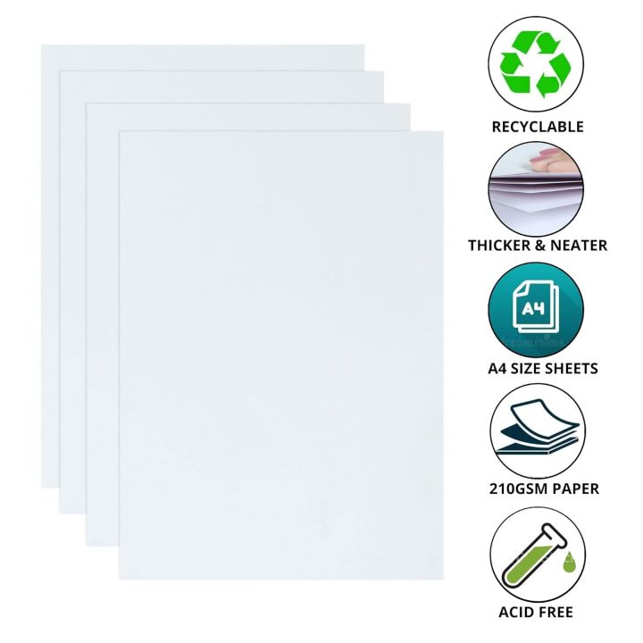 Premium Quality White Art Card With White Brightness 250gsm A4 | Pack ...