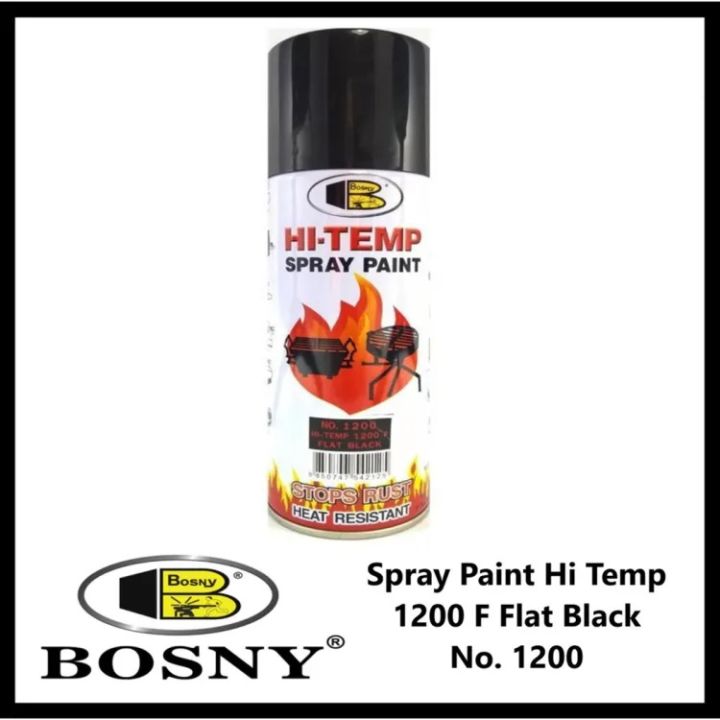 Bosny High Temp Spray Paint Flat Black (Matt) | Daraz.com.bd