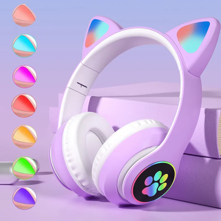 STN 28 cat ear heaset Bluetooth headset wireless sports game luminous ...