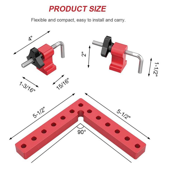 2 set 90 Degree Positioning Squares Right Angle Clamps, Aluminum Alloy ...
