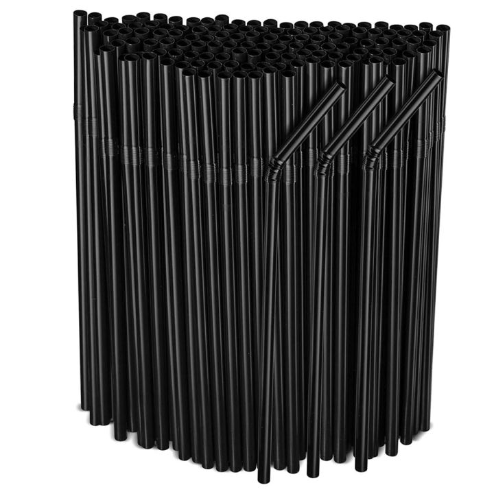 Straws Flexible juice Pipe - 100pcs Black | Daraz.com.bd
