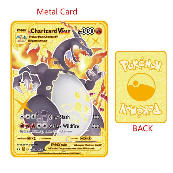 【Serendipity party】Pokemon Cards Metal V GX Mega Card Pikachu Charizard ...