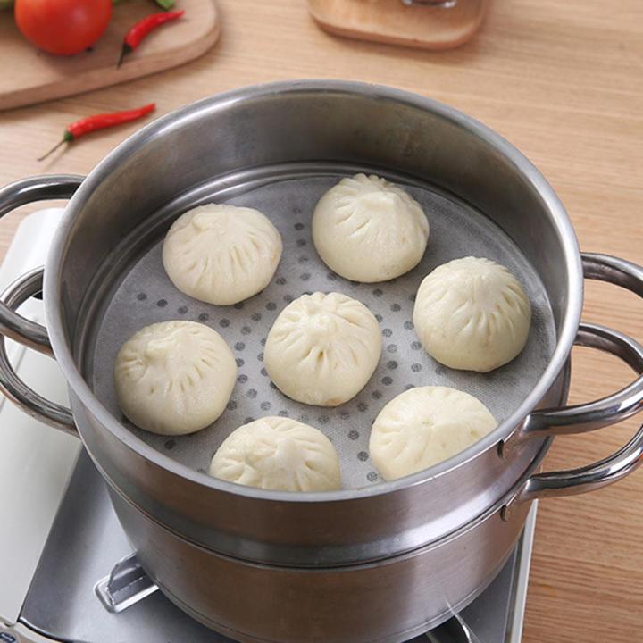 30Pcs Kitchen Disposable Non-stick Steamer Bun Paper Dumplings Pad ...