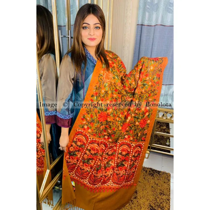 Kashmiri Poshmina shawl Women winter collection shal Avon Fabric ...