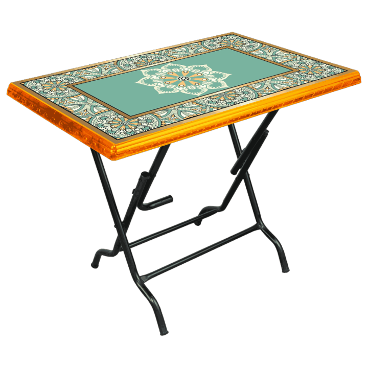 Akij Top choice-Table-Passion 4 Seated-Rect. Steel Leg-Sandle Wood ...