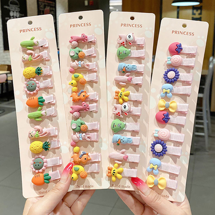 10Pcs Baby Hair Clips Cartoon Duckbill Clip Girls Hairpins Sweet ...