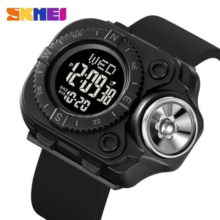 SKMEI Creative LED Flashlight Countdown Sport Watches Men Back Light ...