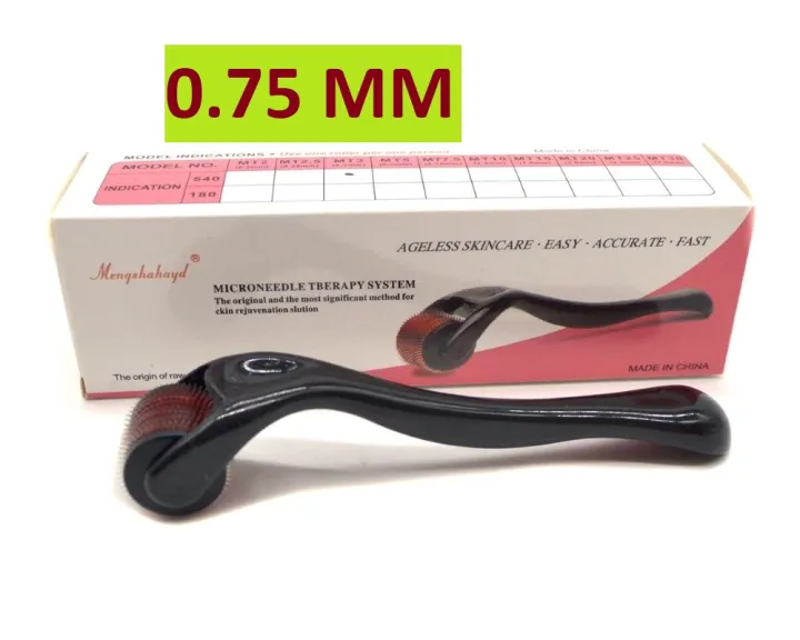 Derma Roller 0.75 Mm Microneedling Roller With 540 Titanium ﻿Micro ...