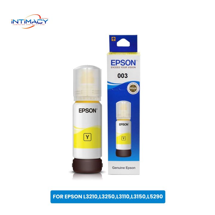 Epson 003 Yellow Ink Bottle For Epson EcoTank L3110, L3150, L3250 ...