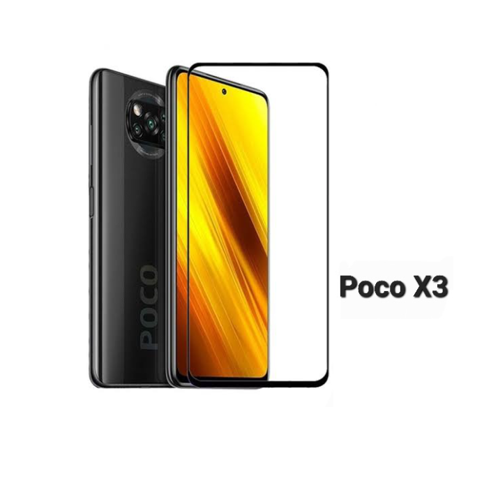 Poco X3 Hd+ OG Tempered Glass Screen Protector (Full Screen Coverage ...