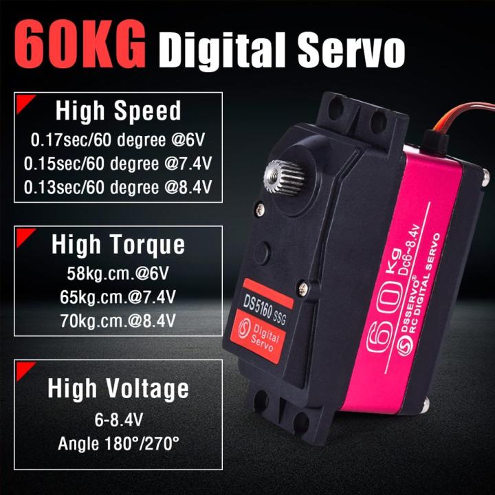 60kg High Power Metal Digital Servo DS5160 waterproof IP67 | Daraz.com.bd