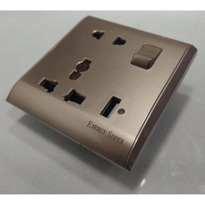 Energy Super 13A Gold 5 Pin Single USB Port Multi Function Combined ...