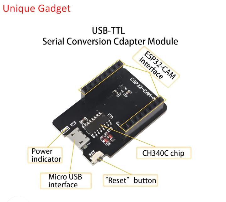 ESP32-CAM-MB MICRO USB Download Module Adapter for ESP32 CAM ...