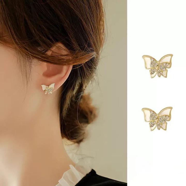New 2023 Eletan Female Enamel Crystal Butterfly Earring | Daraz.com.bd