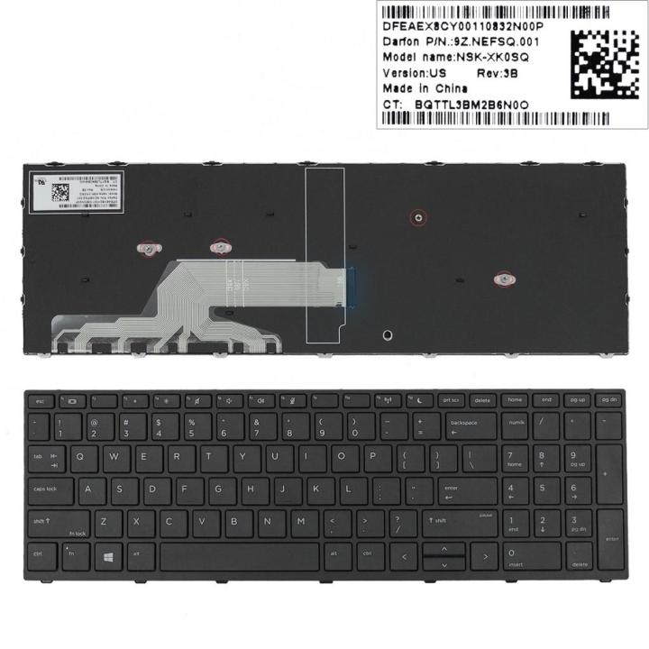 HP PROBOOK 450 G5 455 G5 470 W/Black Frame US-laptop keyboard | Daraz ...