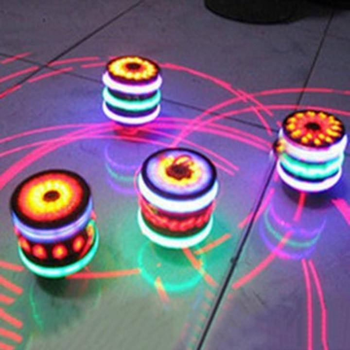 ldren LED Light-up Music Wood-Like Peg-op Hand Spinner Plastic Flash ...