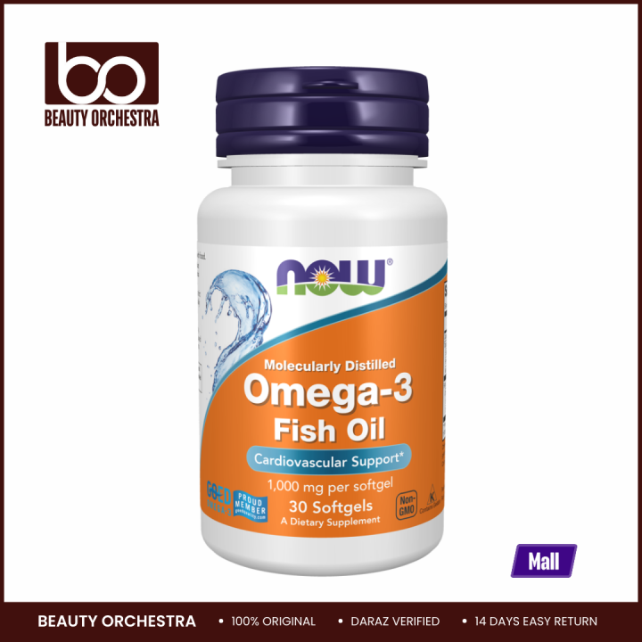 NOW Omega-3 Fish Oil - 30 Softgels (USA Made Omega 3 Fish Oil for ...