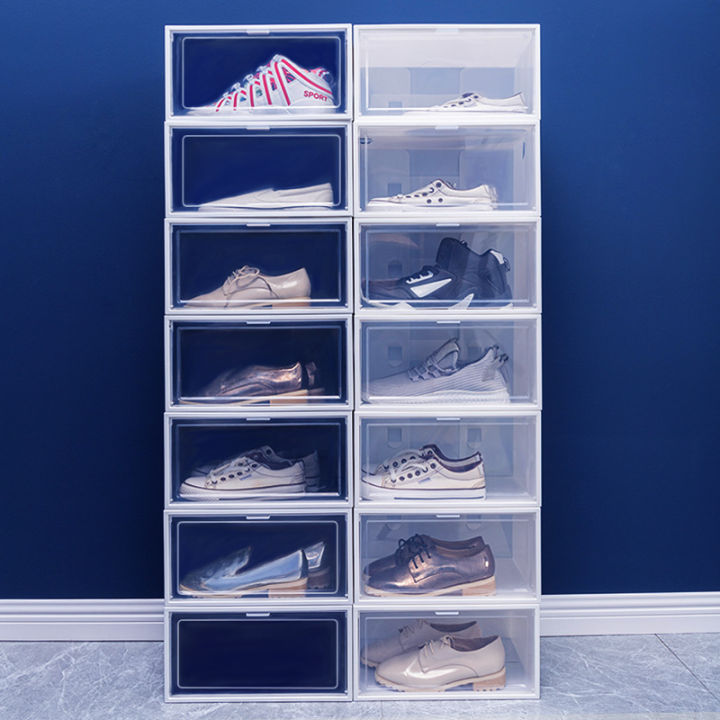 Thickened aj shoe box basketball shoe storage box transparent shoe box ...