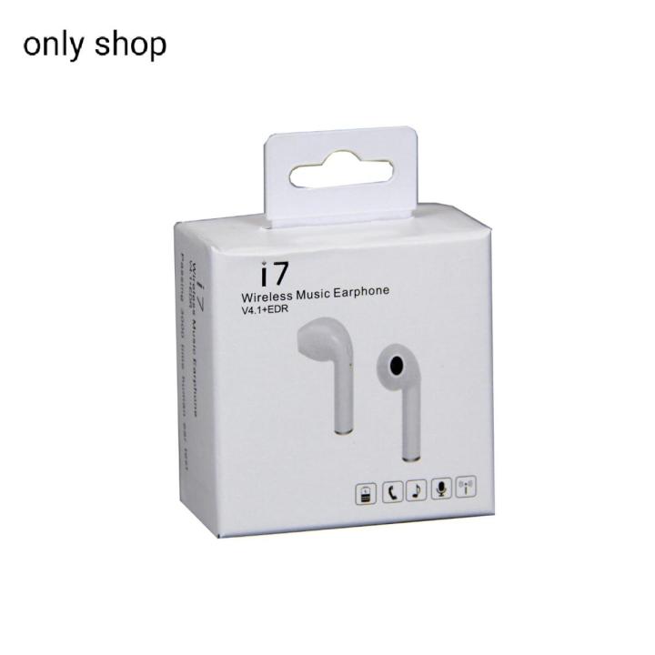 TWS i7 - Bluetooth Stereo Earbuds Headphones with Mic - White | Daraz ...