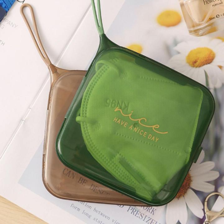 Mini Mask Storage Container Snap Closure Portable Lightweight Boxes for ...