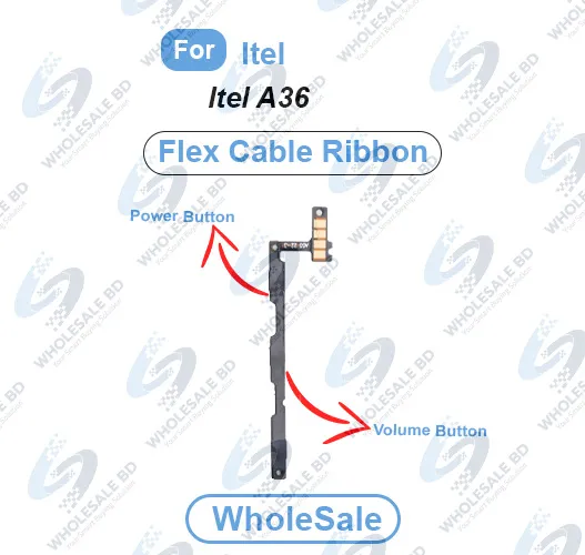 Itel A36 Power On/Off Switch Button Side Volume Up Down Buttons Flex ...