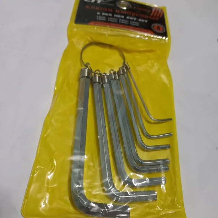 Hexagon 8 Pcs Metric Combination Hex Key Allen Wrench Set 1.5mm 2.mm 2 ...