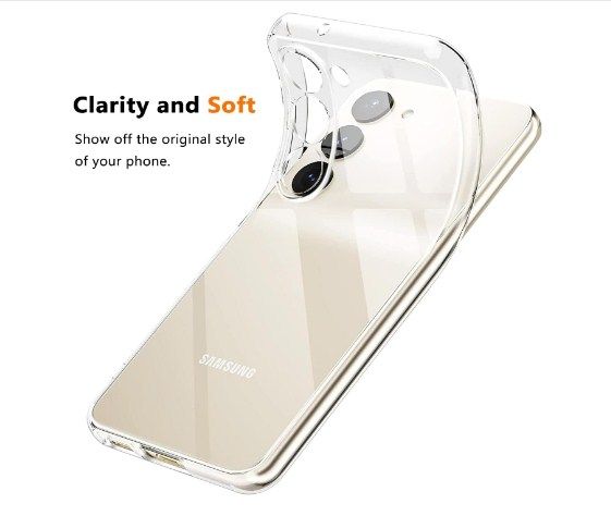 Samsung Galaxy M35 5g Back Cover (Silicone Clear Shockproof Case with ...