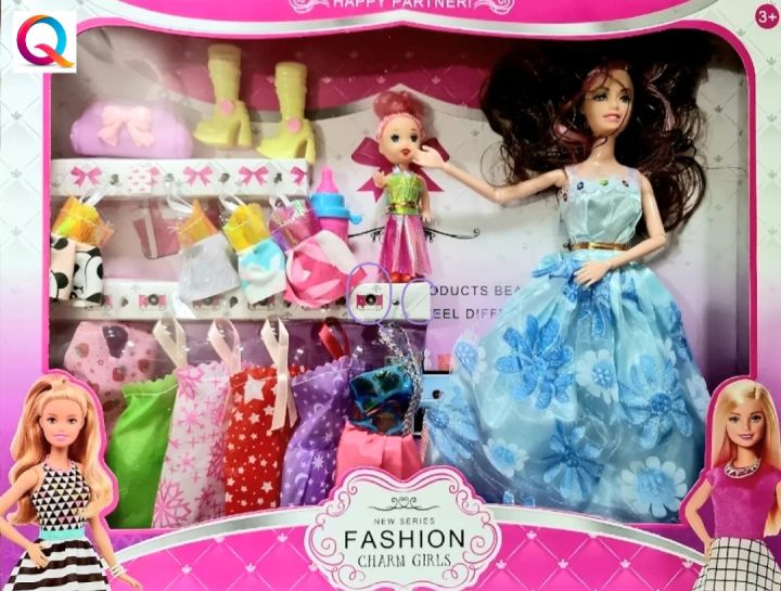 Barbie doll Joint Moveable fashion set - Doll - doll | Daraz.com.bd