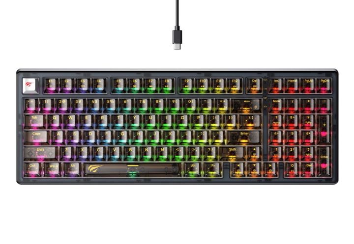 HAVIT KB875L GAMENOTE USB TO TYPE-C RGB BACKLIT CUSTOM LIGHTING ...