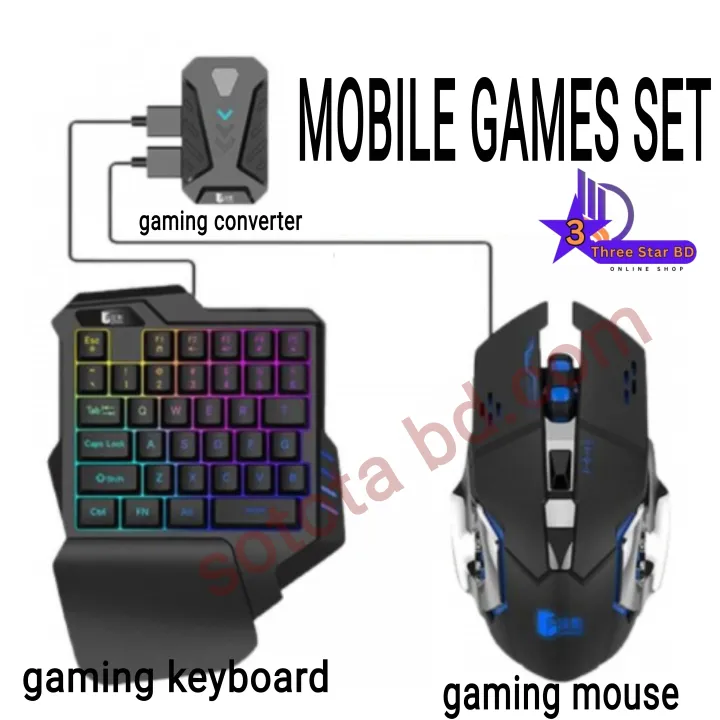 combo 3 pack M1PRO Mobile Controller Gaming Keyboard Mouse Converter PUBG Mobile Controller ...