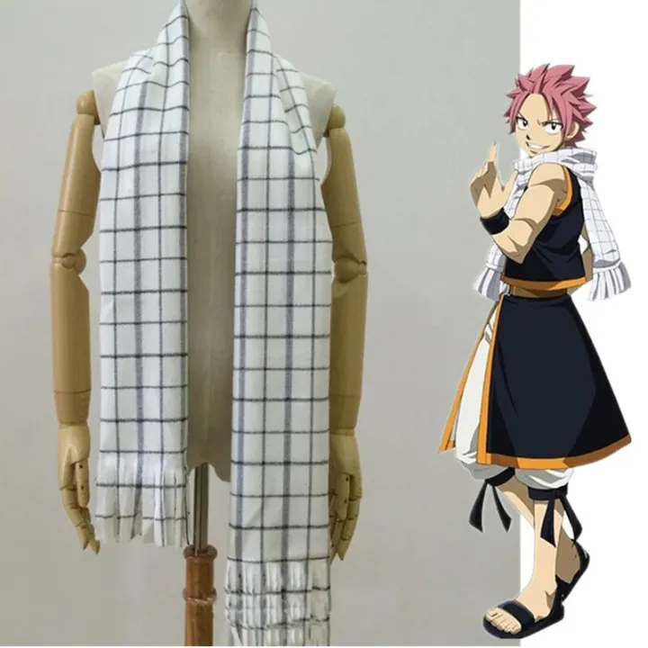 Anime Scarf Fairy Tail Role Natsu Dragneel Cosplay Costume Scarves ...