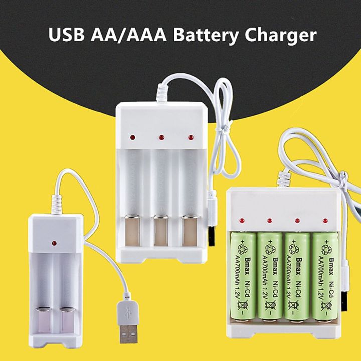 Professional Adapter 2/4 Slot AA / AAA Battery Charger USB Output ...