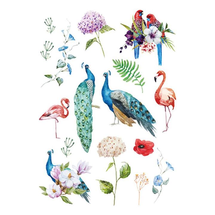 Peacock Waterproof Female Temporary Tattoo Parrot Painted Body Art ...