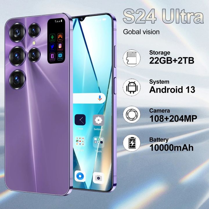 New S24 Ultra+ Smart Phone 5G Original Android14 7.1 Inch HD Full ...