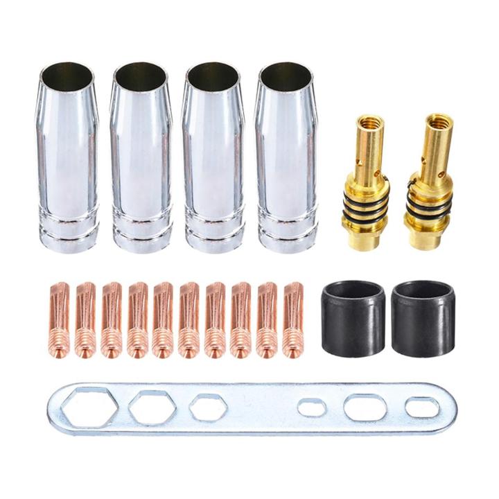 【VisioN Shop】19Pcs/Set Welding Welder Torch Accessories M6 Torch Welder Contact Tips Gas Nozzle ...