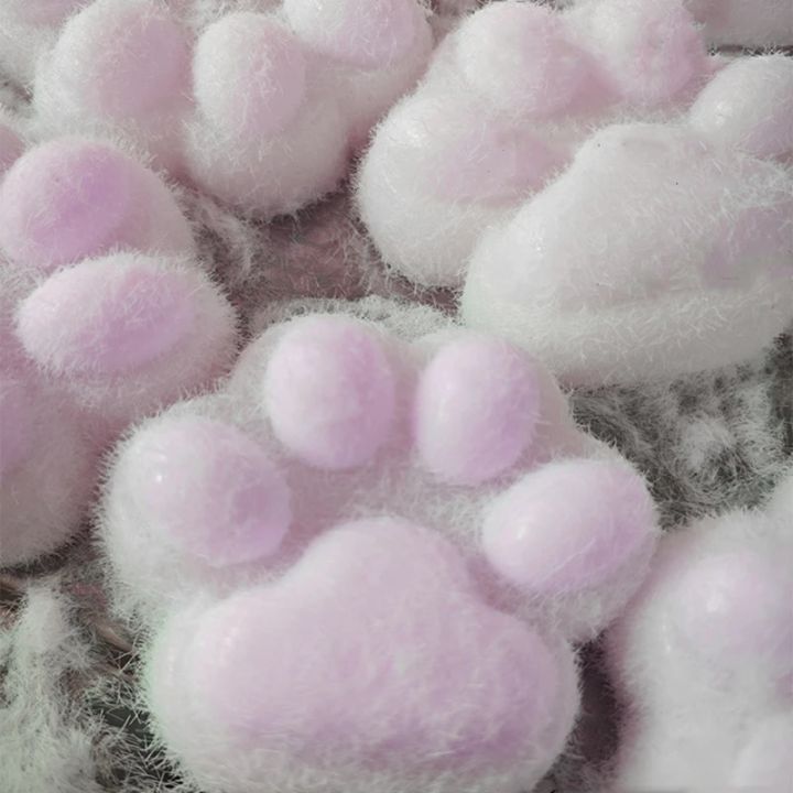 Squishy Mushy Silicon Mochi Toy Soft Chubby Puffy Pink Fuzzy Cute Cat ...