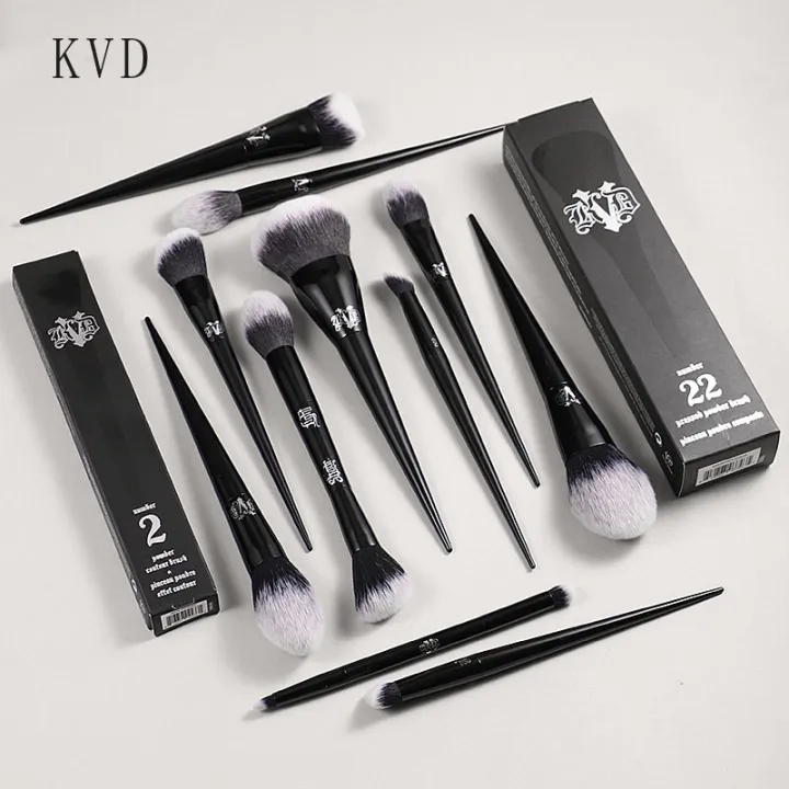 Kat Von D Makeup Brush Set Kit Foundation Blush Highlight Concealer ...