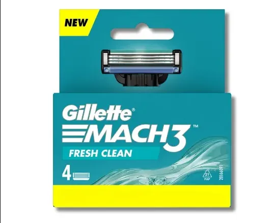 Gillette Mach3 Base cartridge 4 PCs Blade | Daraz.com.bd