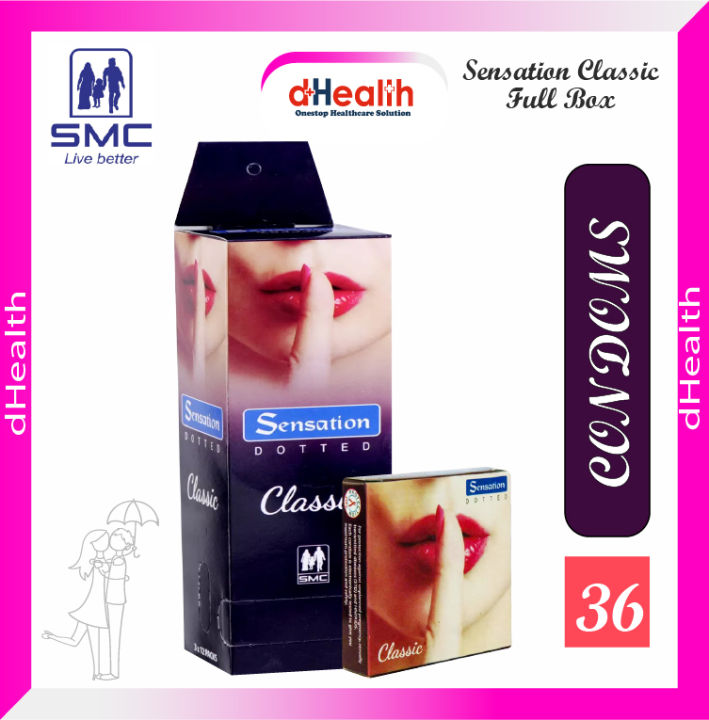 Sensation Dotted Classic Condom Full Box (3x12=36) | Daraz.com.bd